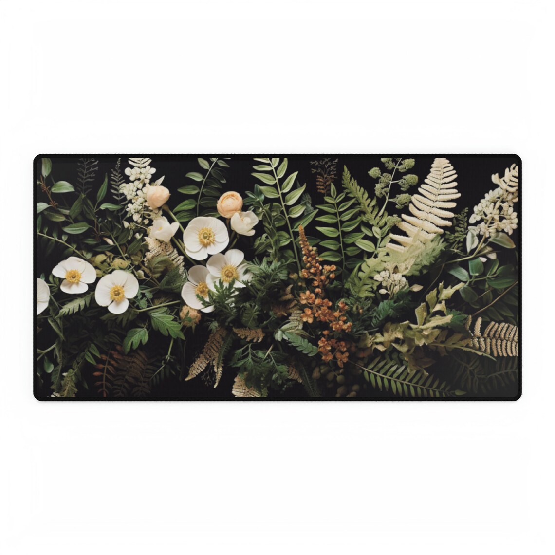 WILDFLOWERS DESK MAT Floral Mouse Pad Large Mouse Mat Cottage Core Desk ...