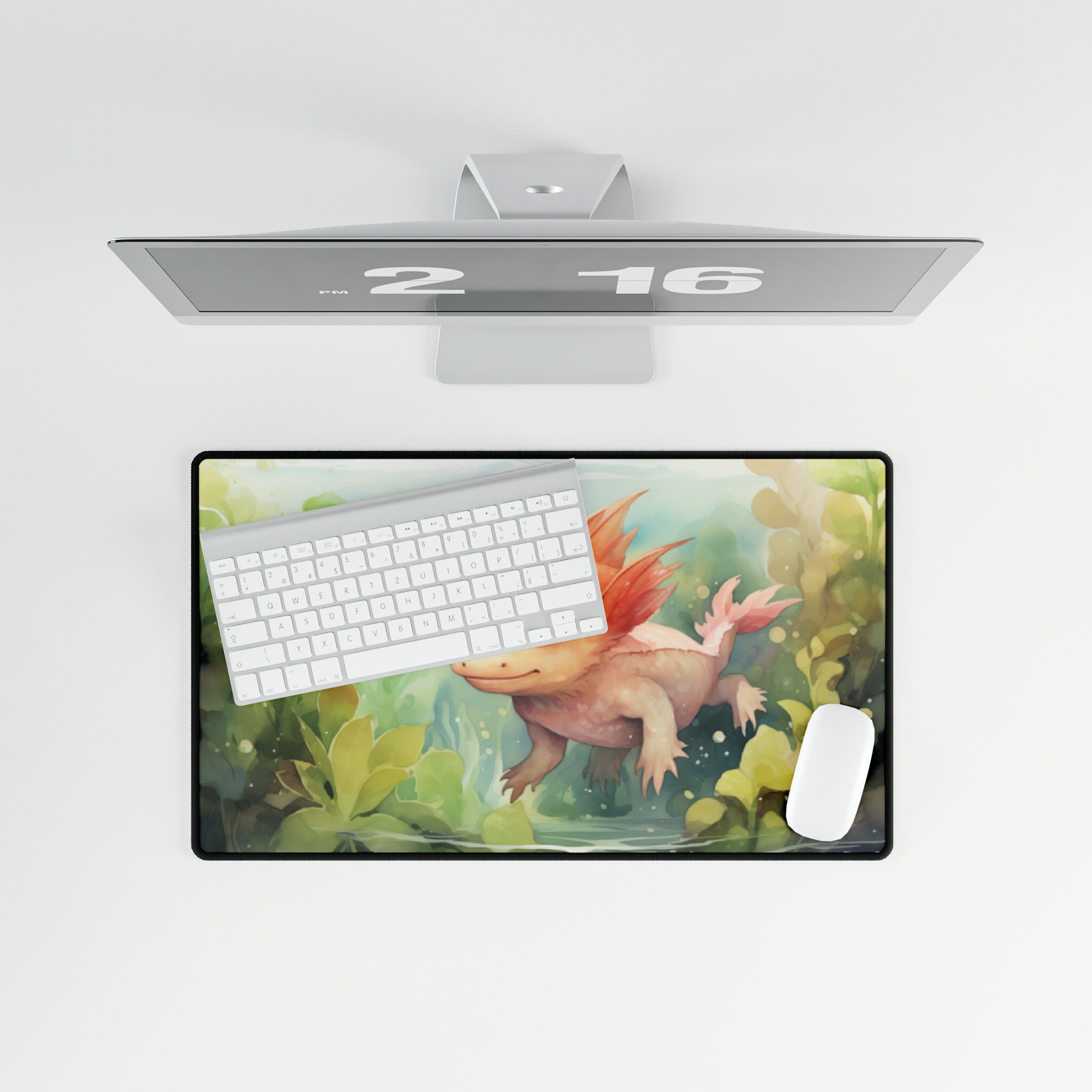 AXOLOTL DESK MAT Fun Kids Mouse Pad Large Mouse Mat Axolotl Lover Desk Pad Gaming Mouse Pad Gift ...