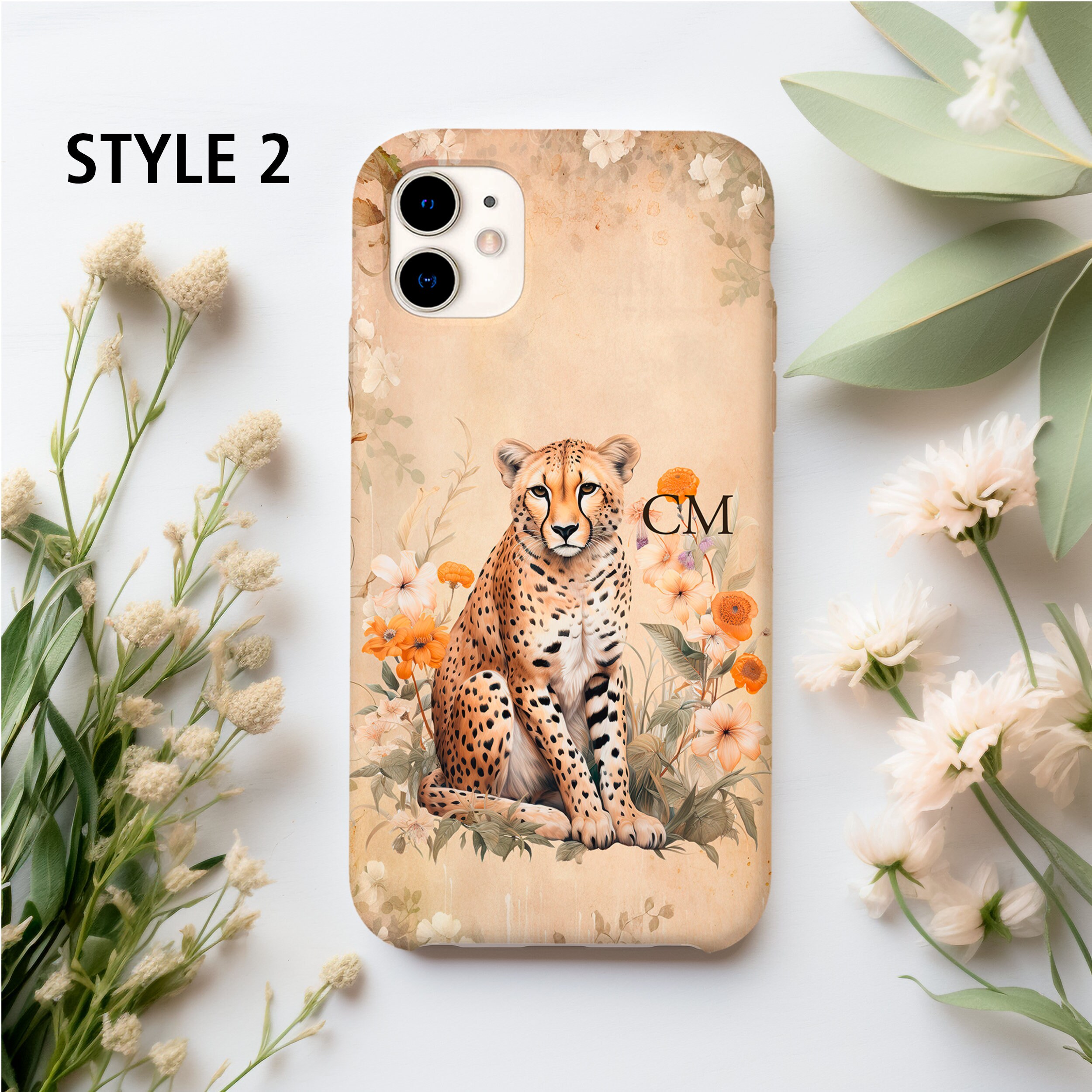 CUSTOM CHEETAH Phone Case for Cheetah Lover Monogram Phone Case for ...
