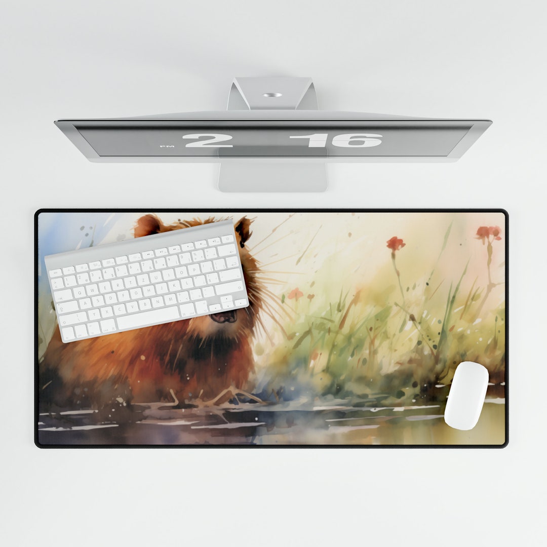 CAPYBARA DESK MAT Fun Kids Mouse Pad Large Mouse Mat Capybara Lover Desk Pad Gaming Mouse Pad ...