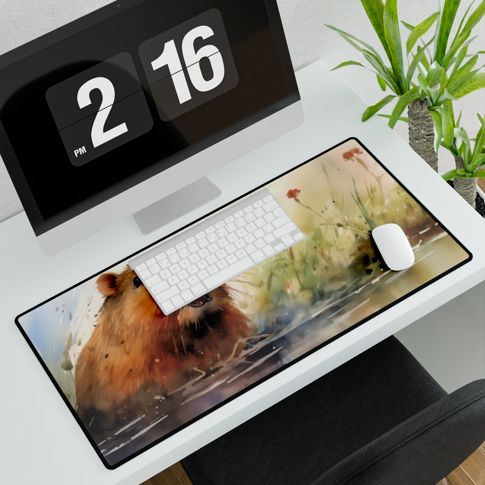 CAPYBARA DESK MAT Fun Kids Mouse Pad Large Mouse Mat Capybara Lover ...