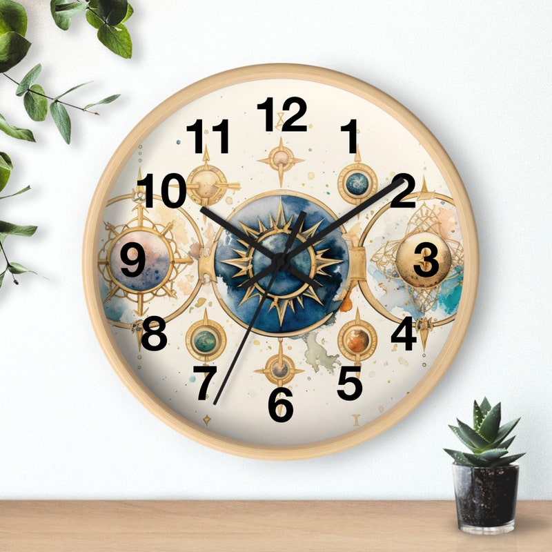 Gold Sun Clock - Etsy