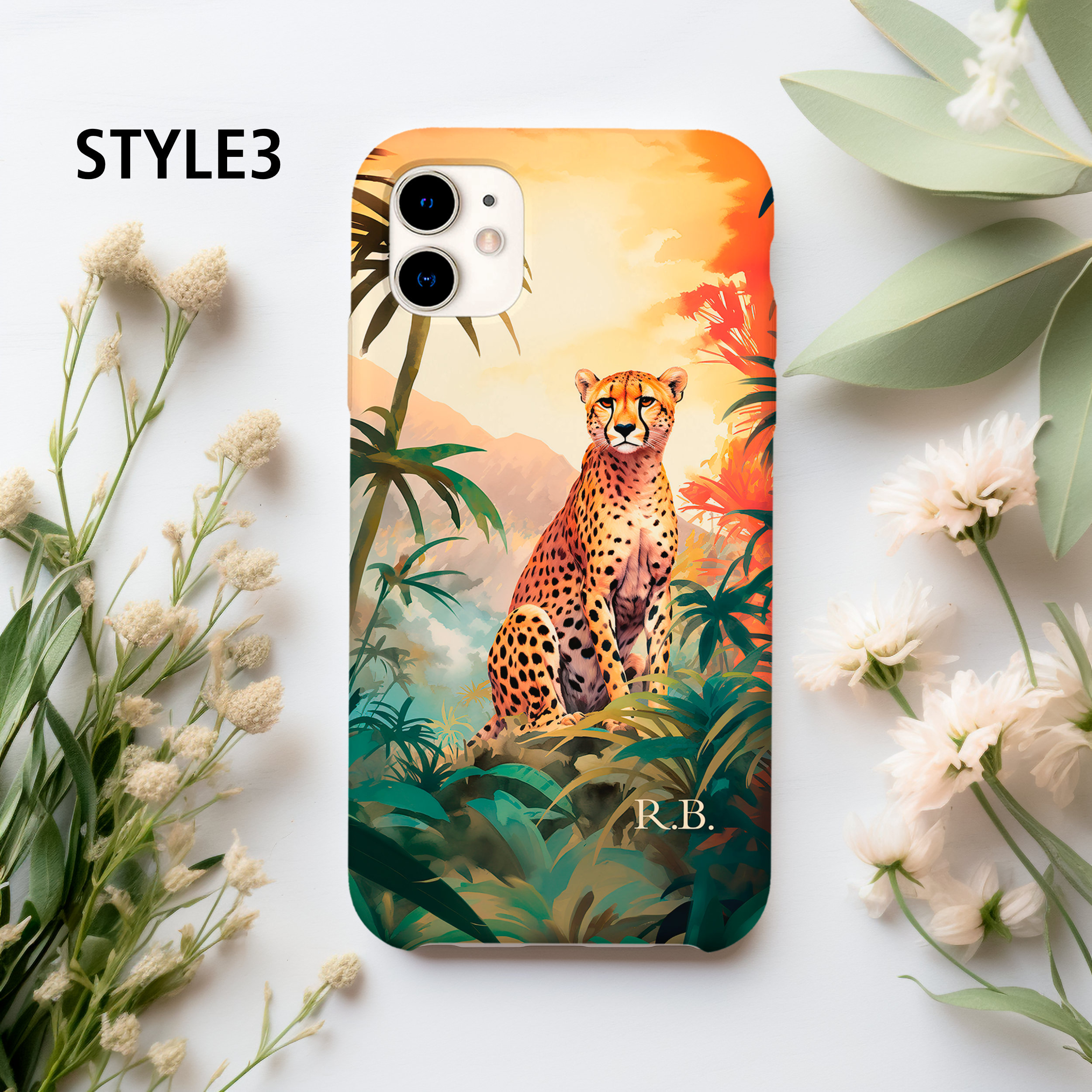 CUSTOM CHEETAH Phone Case for Cheetah Lover Monogram Phone Case for ...