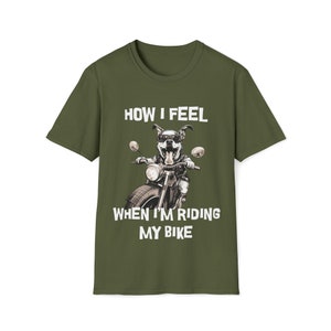 HAPPY BIKER TEE Funny Biker T Shirt Fun Motorcycle Rider Tee Motorbike ...