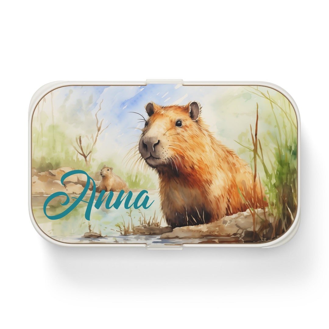 KIDS LUNCH BOX Personalized Capybara Bento Lunch Box Personalized ...