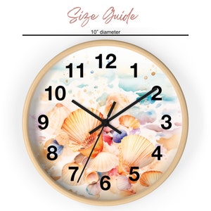 COTTAGE GARDEN CLOCK Cottage Core Wall Clock With Numbers Boho Floral ...