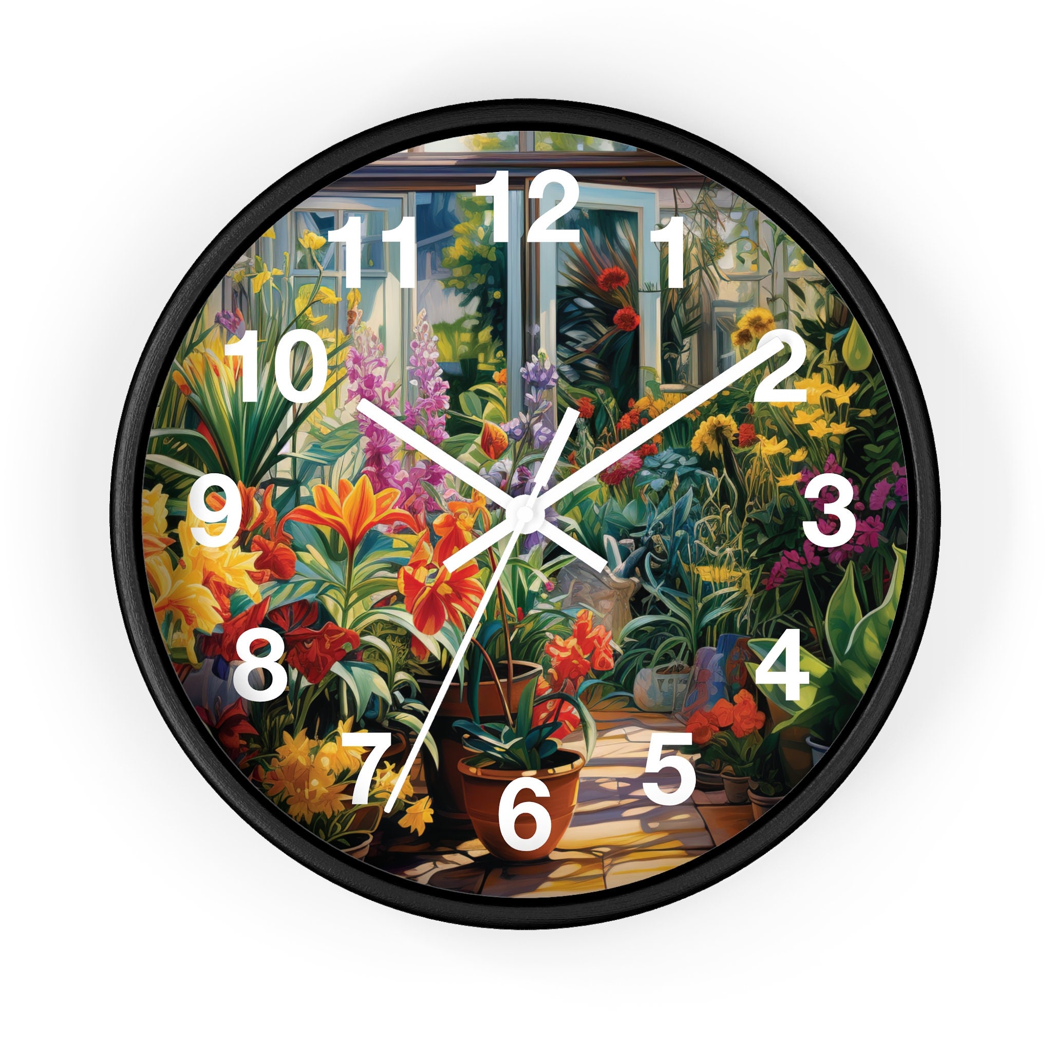 COTTAGE GARDEN CLOCK Cottage Core Wall Clock Boho Floral Decor Country ...