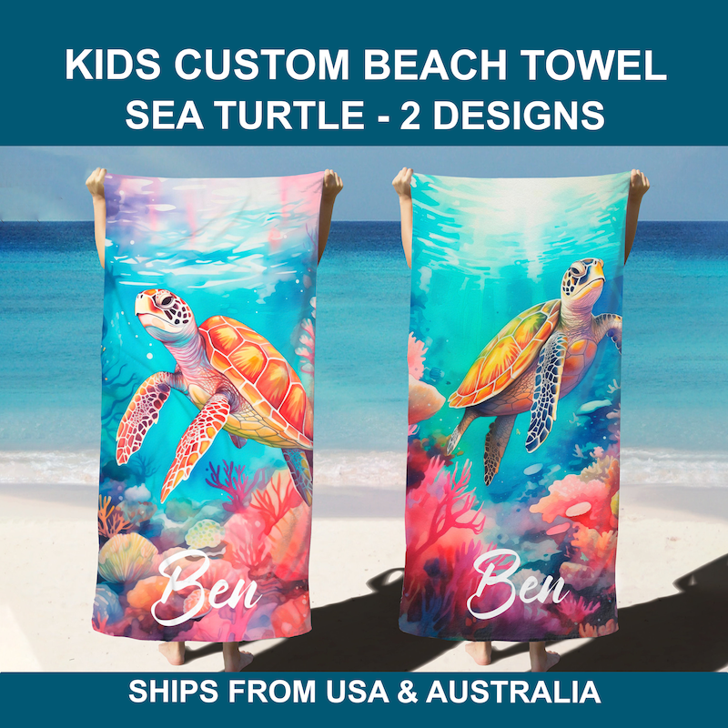 Sea Turtle Towel - Etsy