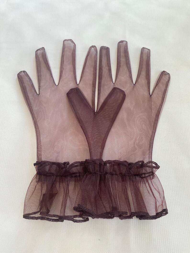 Sheer Tulle Ruffle Gloves: Bridal, Party, or Cosplay - Etsy
