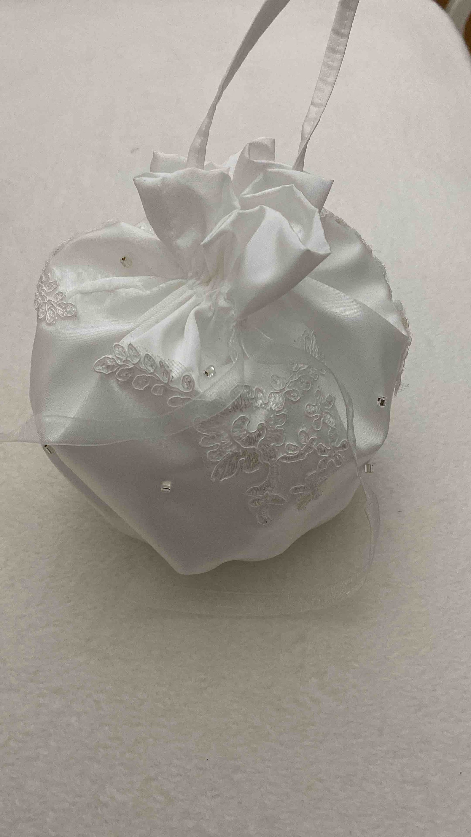 Crystal Lace Bridal Pouch Bag Money Purse, Wedding Clutch Bucket Bag ...