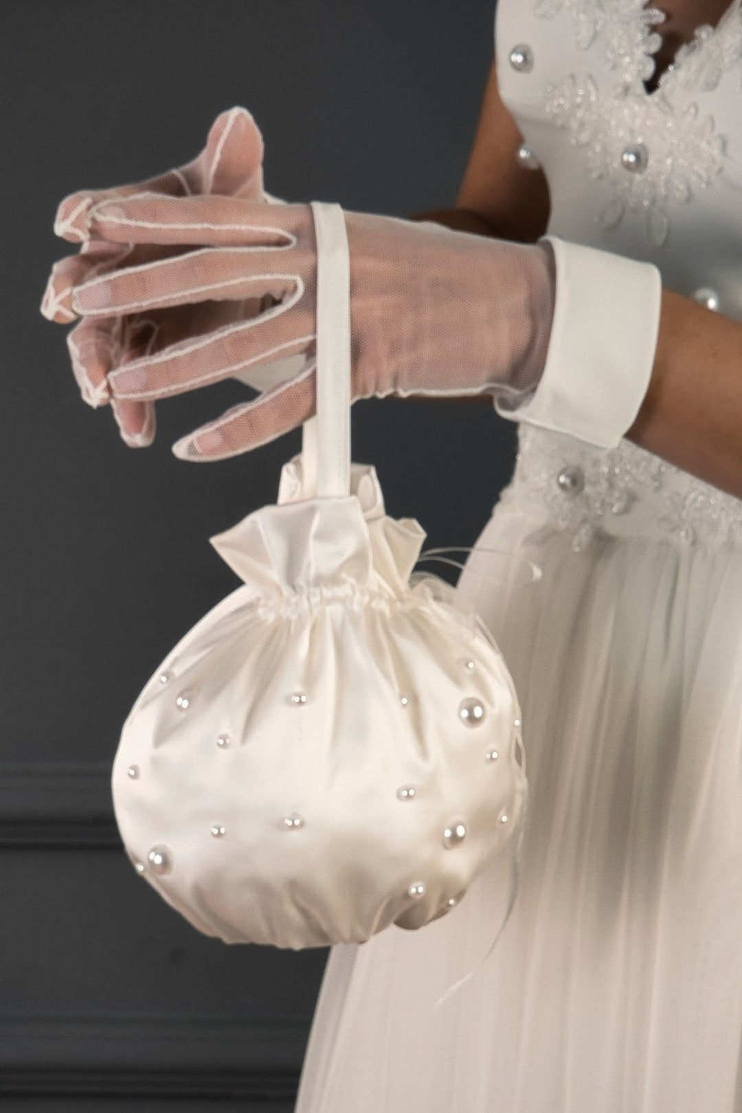 Pearl Bridal Pouch Bag: Off-white Wedding Ceremony Clutch - Etsy