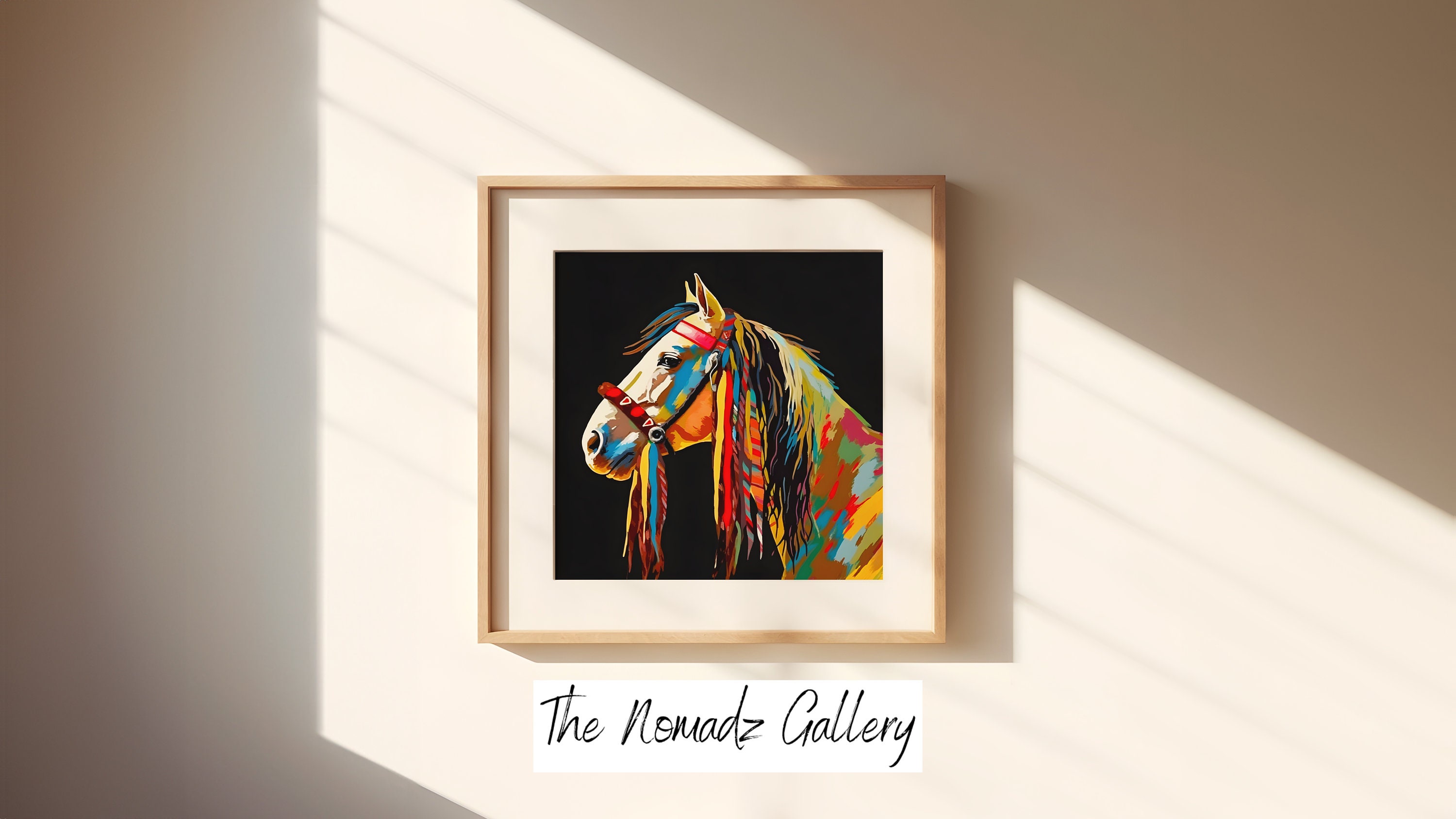 Comanche War Horse, Native American Wall Art, Native American Horse ...