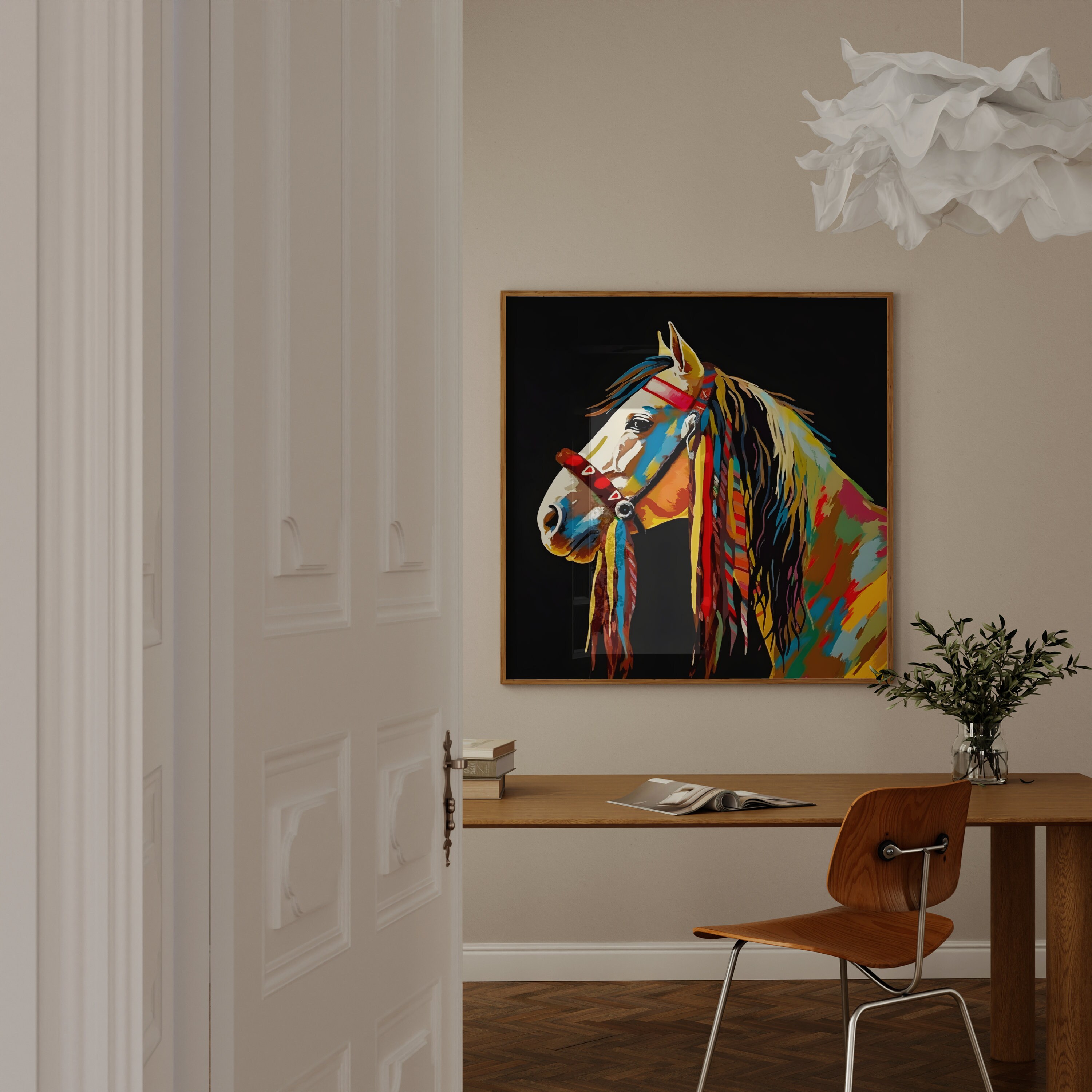Comanche War Horse, Native American Wall Art, Native American Horse ...