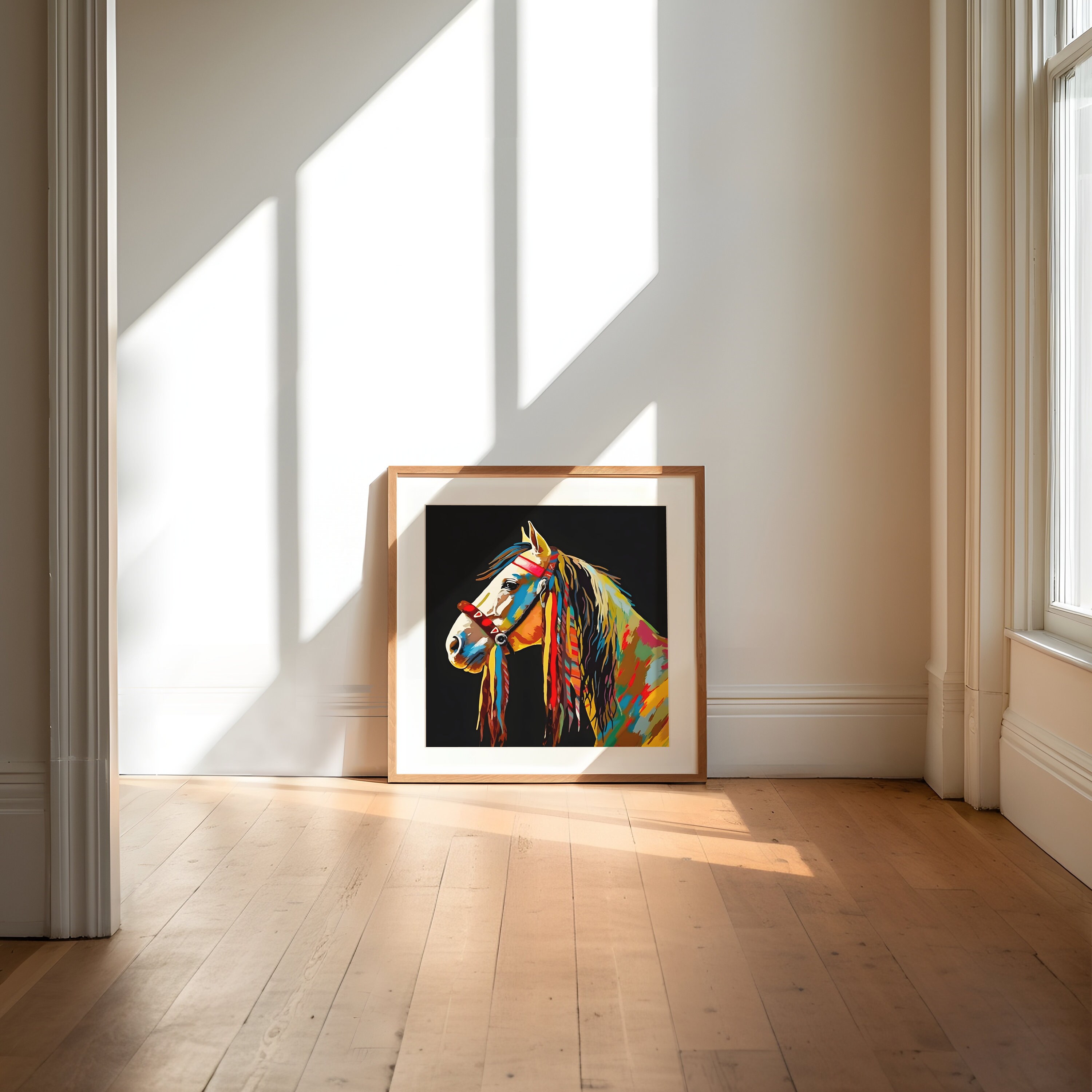 Comanche War Horse, Native American Wall Art, Native American Horse ...