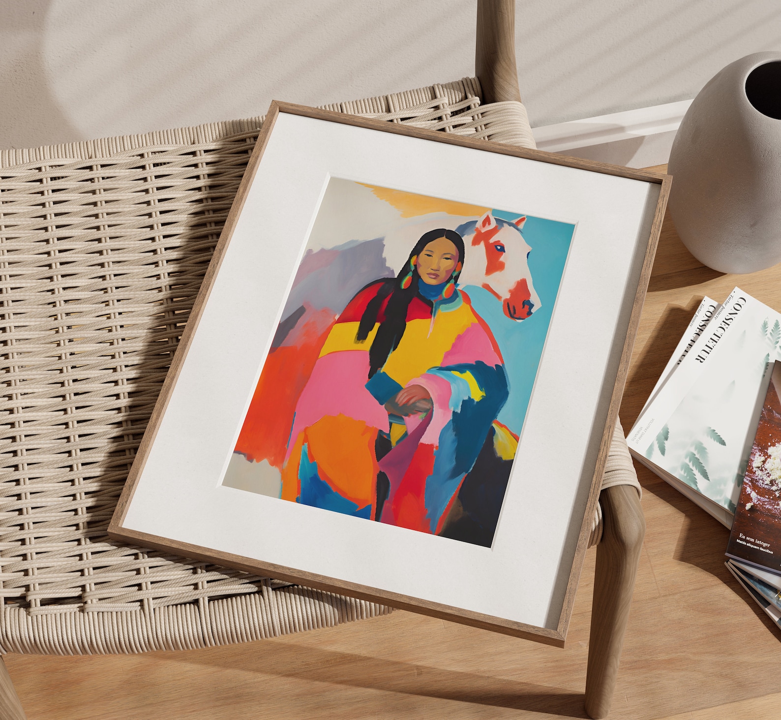 Comanche Woman, Native American Wall Art, Native American Horse Wall ...