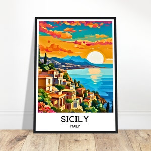 Sicily Travel Poster Sicily Travel Print Sicily Italy Travel Print ...