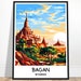 Bagan Travel Print Bagan Poster Myanmar Art Print Asia Lover Gift Wall ...
