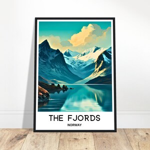The Fjords Travel Poster Fjords Travel Print Fjords Wall Art Fjords ...