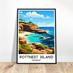 Rottnest Island Travel Print Rottnest Island Poster Australian Art ...