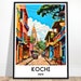 Kochi Travel Print Kochi Poster Indian Art Print India Lover Gift Wall ...