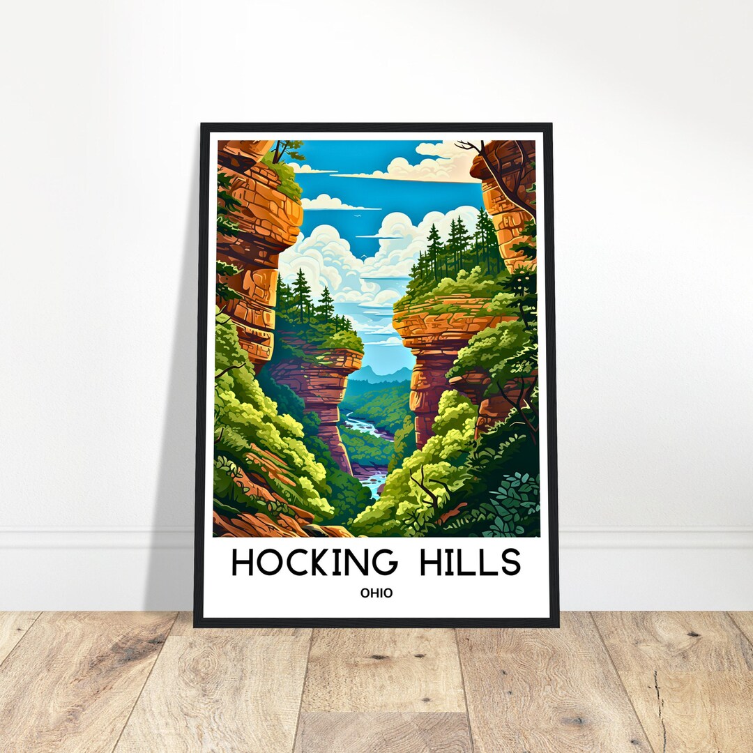 Hocking Hills State Park Travel Print Hocking Hills Poster American Art ...