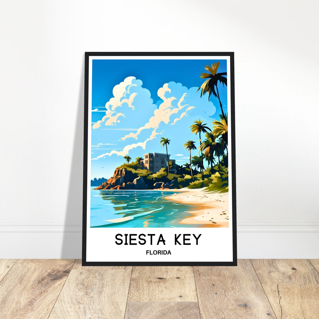 Siesta Key Travel Print Siesta Key Poster American Art Print Florida ...