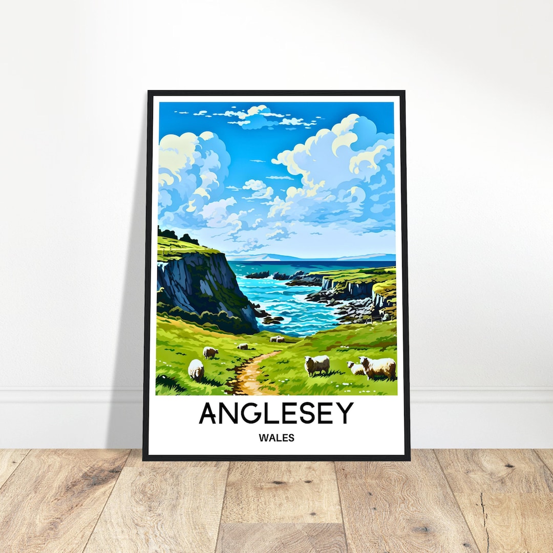 Anglesey Travel Print Anglesey Poster Welsh Art Print Wales Lover Gift ...