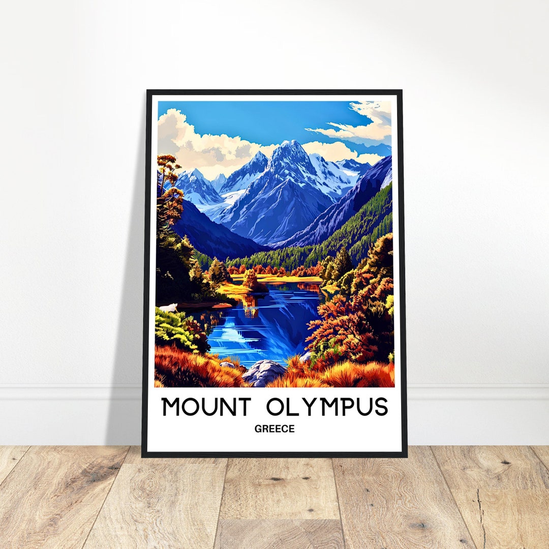 Mount Olympus Travel Print Mount Olympus Poster Greek Art Print Greece ...