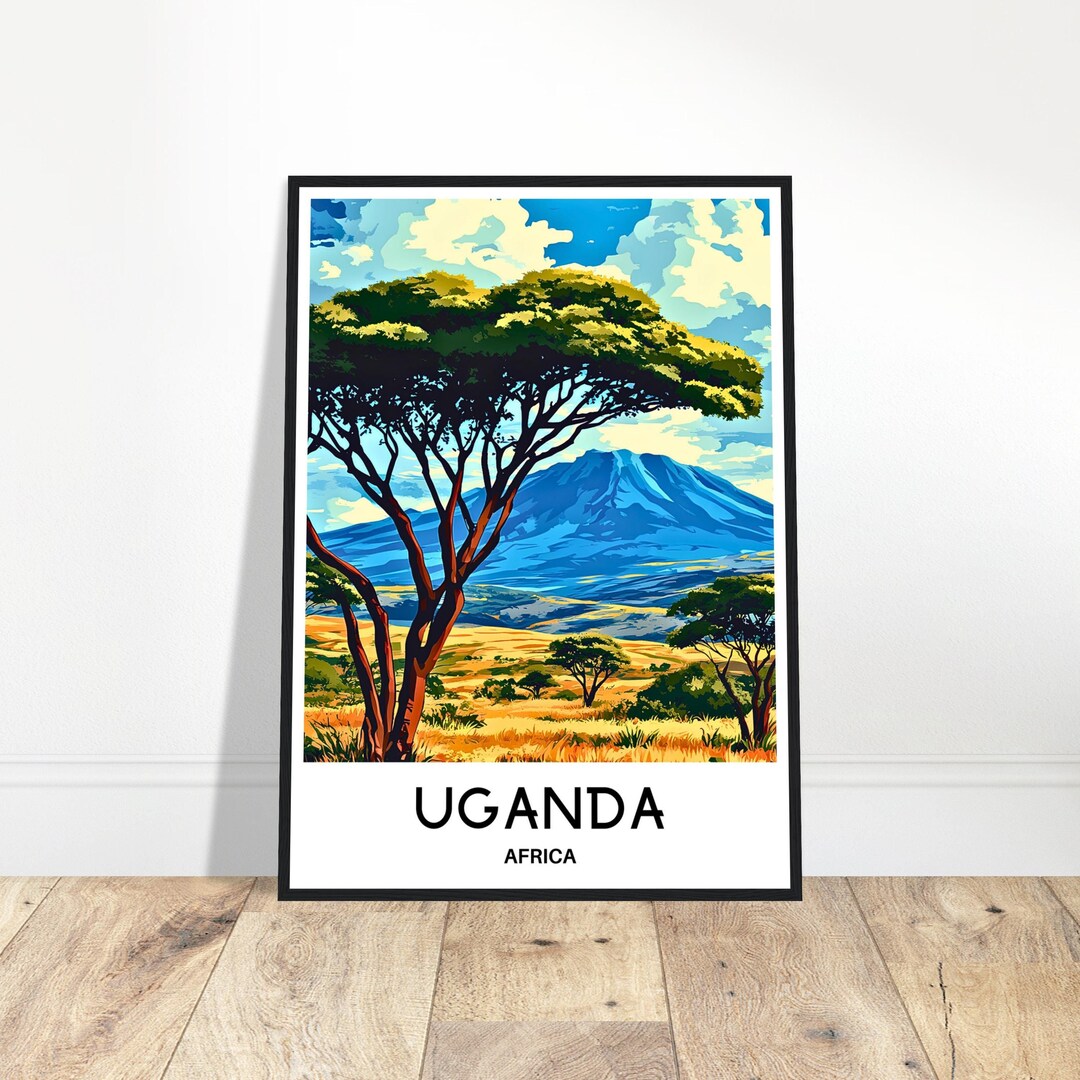 Uganda Travel Print Uganda Poster African Art Print Africa Lover Gift ...