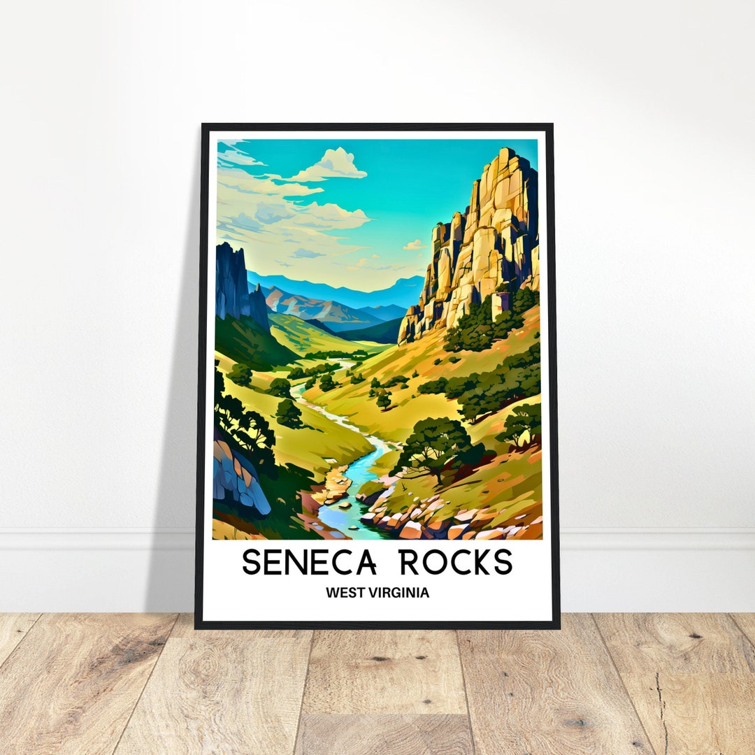 Seneca Rocks Travel Print Seneca Rocks Poster American Art Print West ...