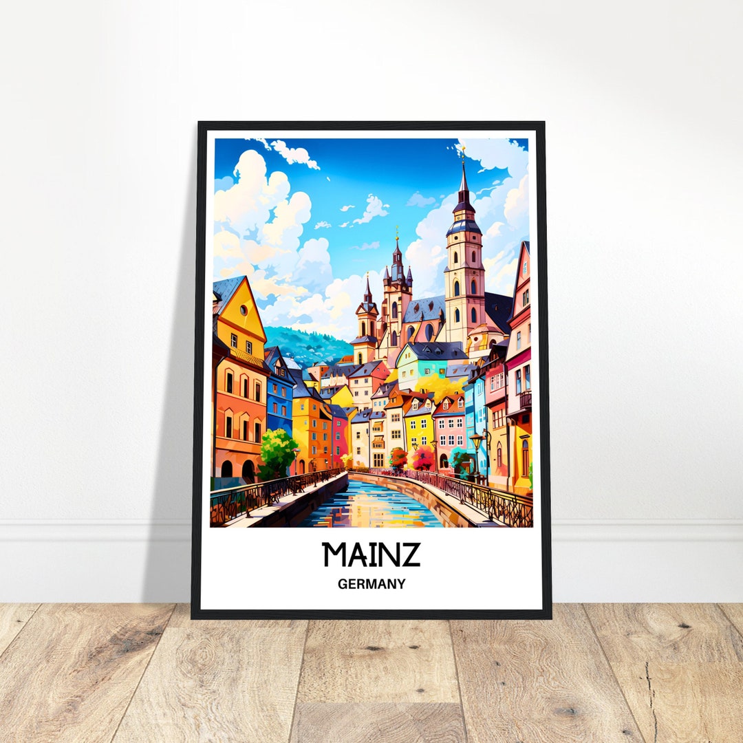Mainz Travel Print Mainz Poster German Art Print Germany Lover Gift ...