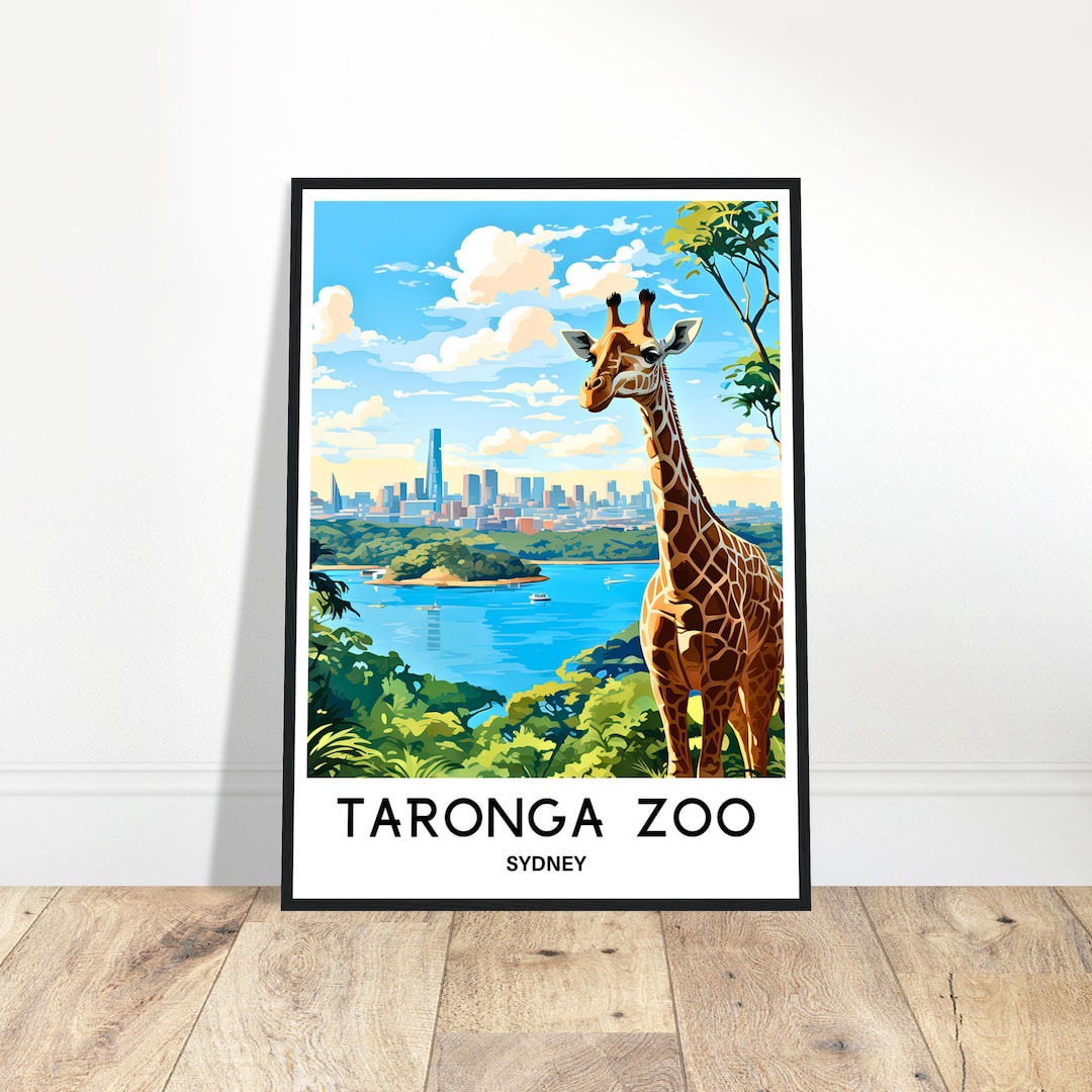 Taronga Zoo Travel Print Taronga Zoo Poster Australian Art Print ...