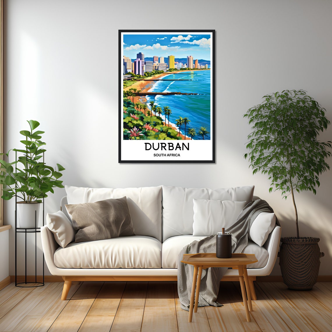 Durban Travel Print Durban Poster South African Art Print South Africa ...