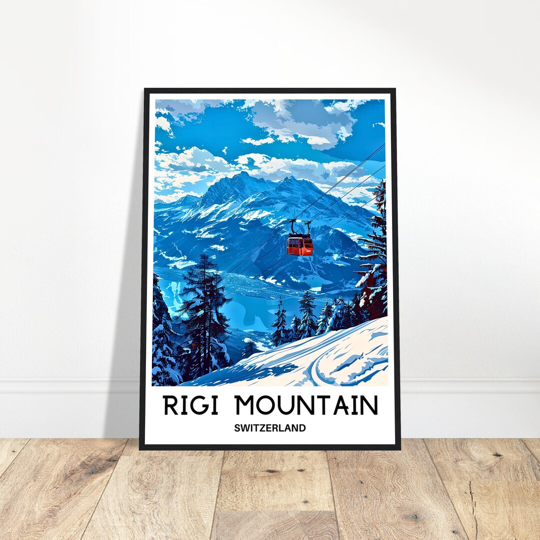 Rigi Mountain Travel Print Rigi Mountain Poster Swiss Art Print ...