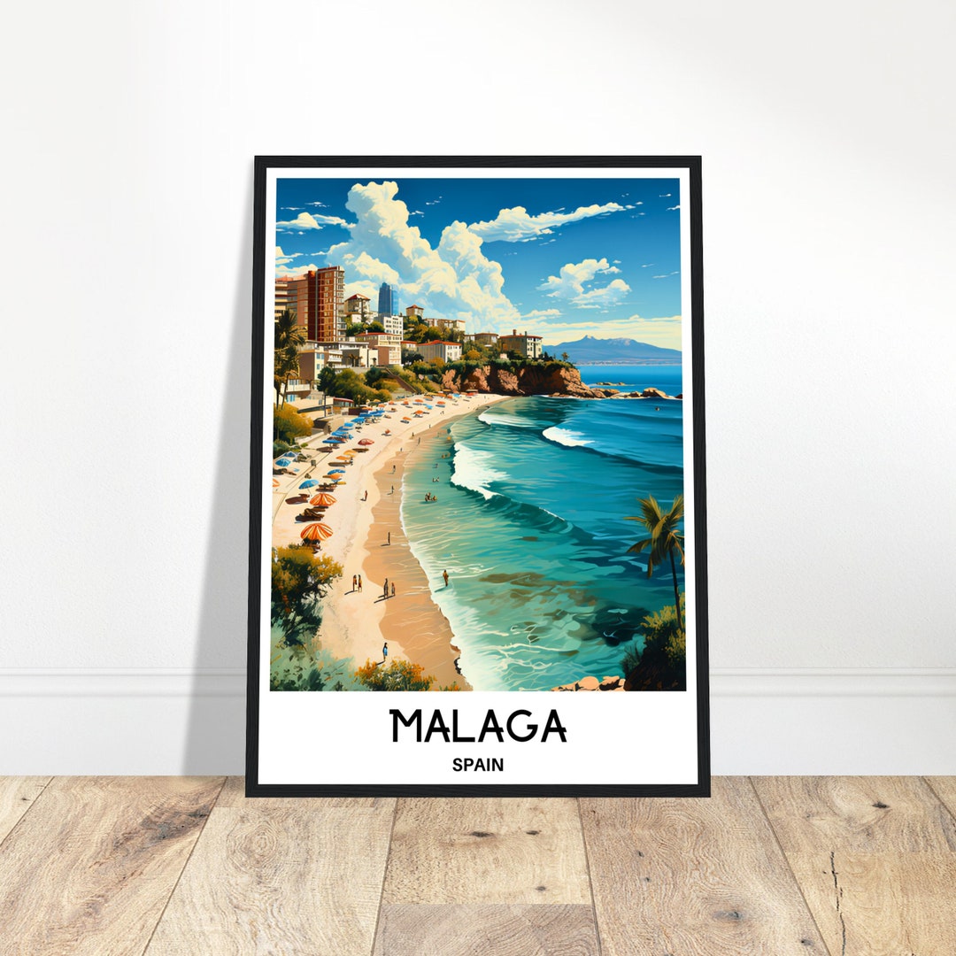 Malaga Travel Poster Malaga Travel Print Malaga Spain Travel Malaga ...