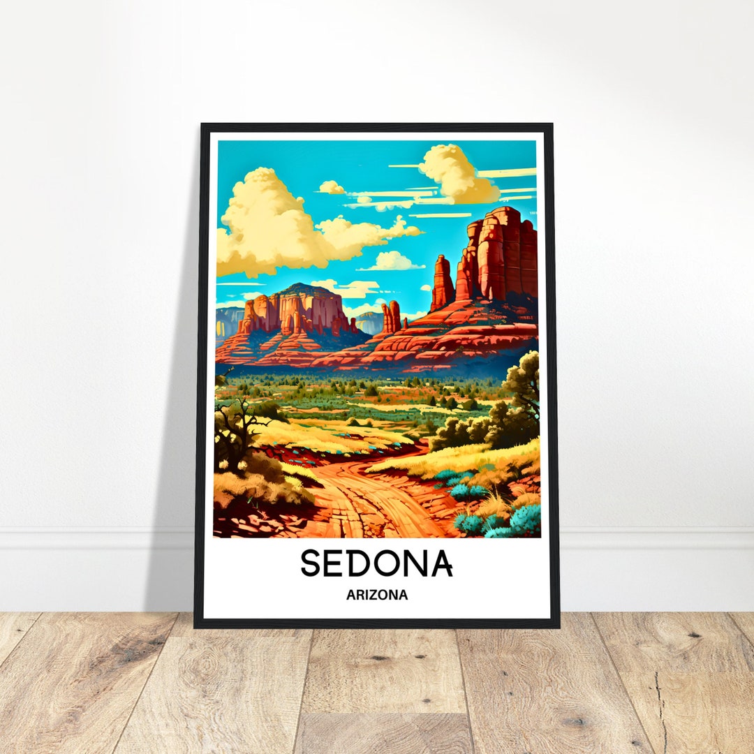 Sedona Travel Poster Sedona Travel Print Sedona Art Print Sedona Wall ...