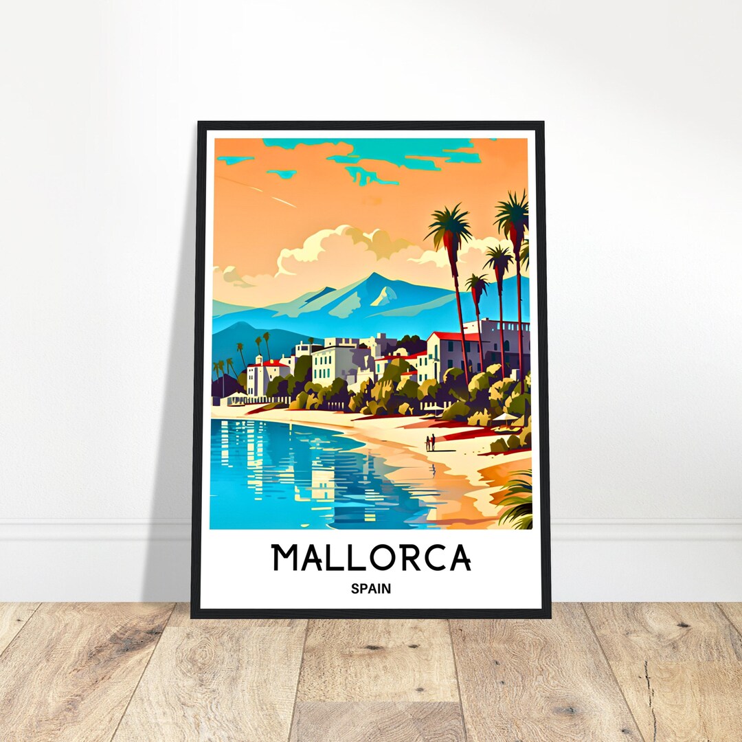 Spain Travel Poster, Mallorca Travel Print, Spain Travel Art, Majorca ...
