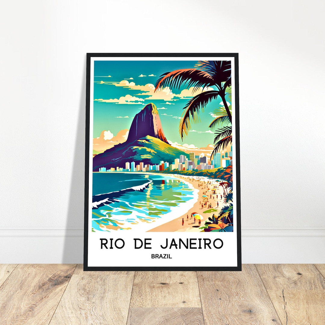 Rio De Janeiro Travel Print Rio De Janeiro Poster Brazilian Art Print ...