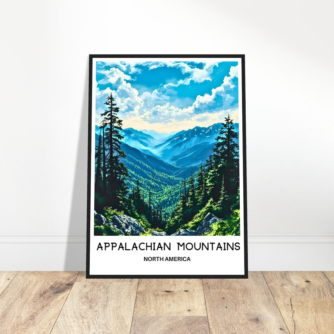 Appalachian Mountains Travel Print Appalachian Mountains Poster ...