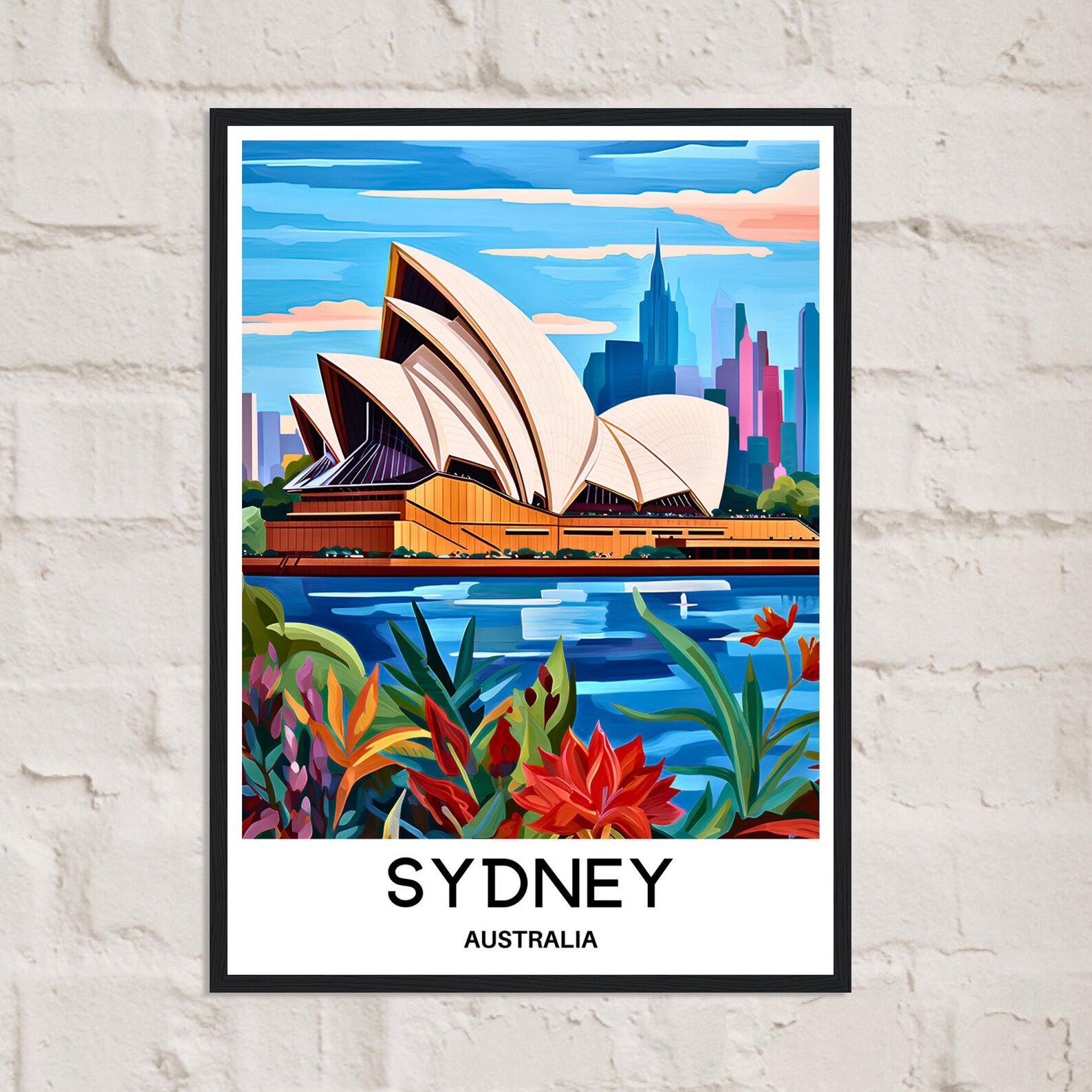 Sydney Travel Print Sydney City Poster Australian Art Print Australia ...