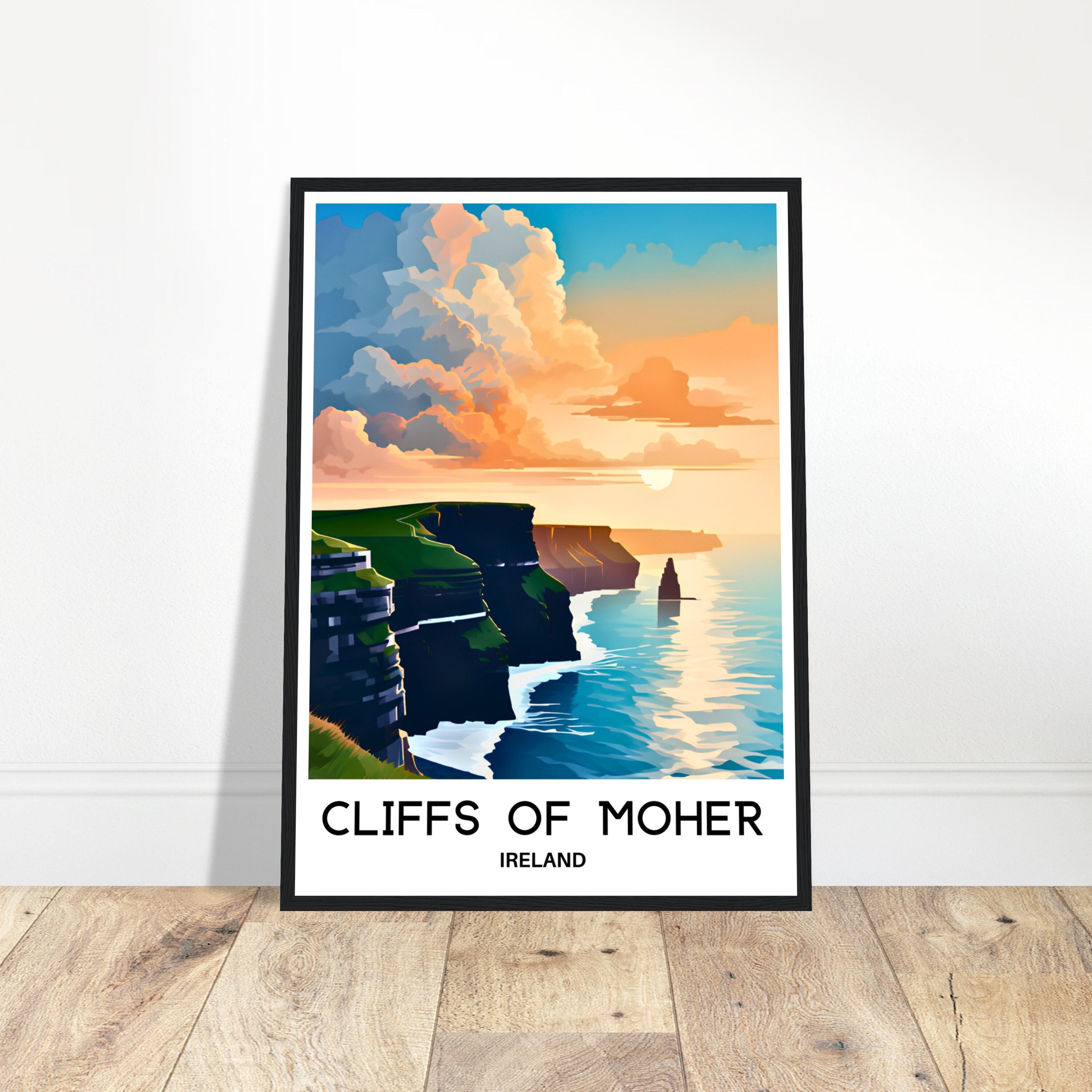 Cliffs of Moher Travel Poster Cliffs of Moher Travel Print Cliffs of ...