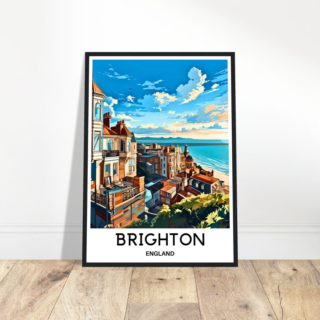 Brighton Travel Print Brighton Poster English Art Print England Lover ...
