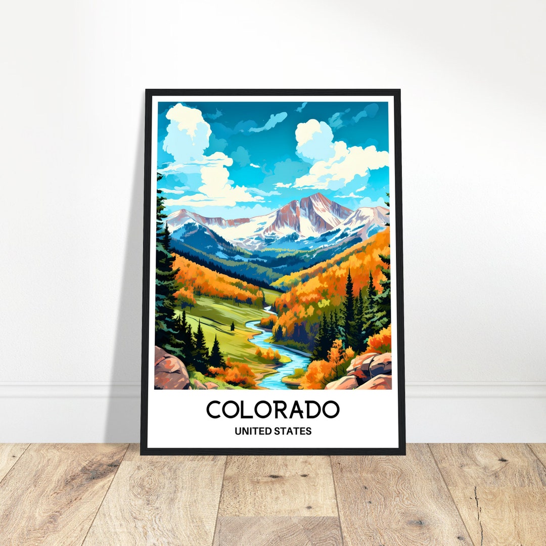 Colorado Watercolor Print Colorado Travel Poster American Art Print ...