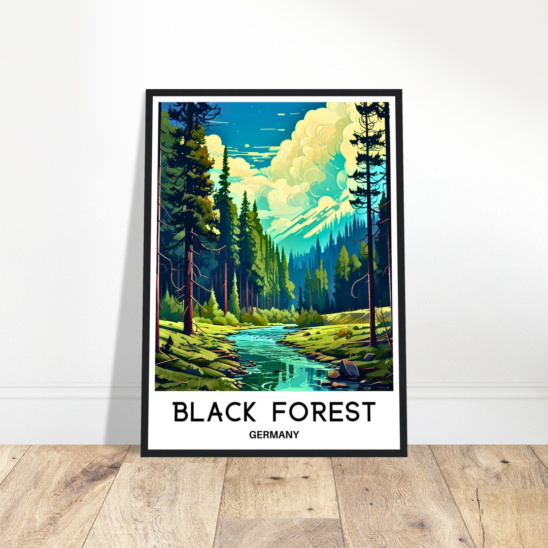 Black Forest Travel Poster Black Forest Travel Print Black Forest Art ...