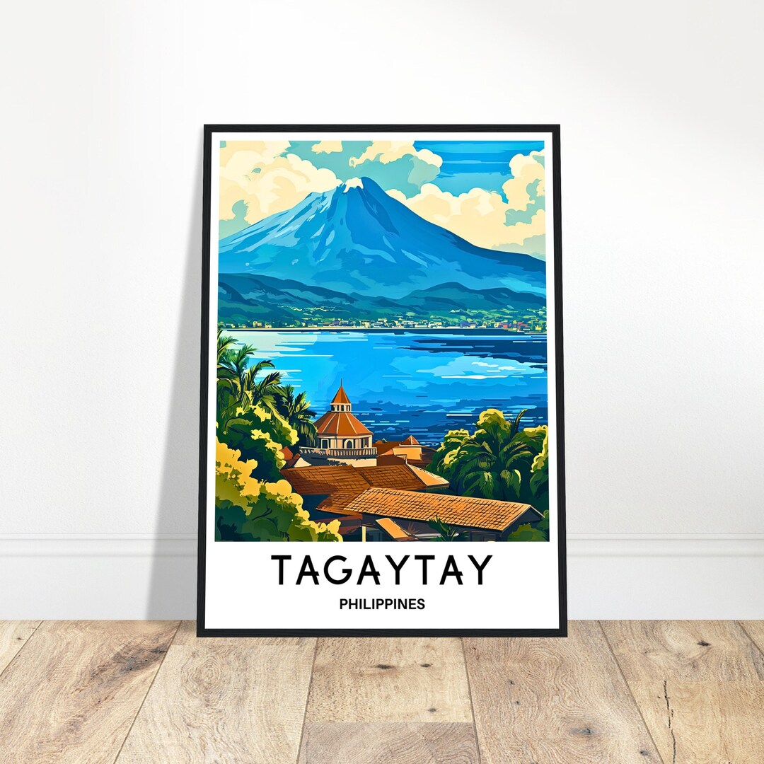 City of Tagaytay Travel Print Poster Philippines Art Print Philippines ...