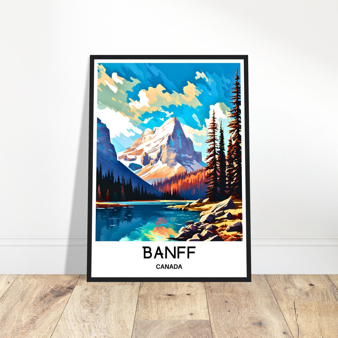 Banff Travel Poster Banff Travel Print Banff Art Print Banff Travel ...