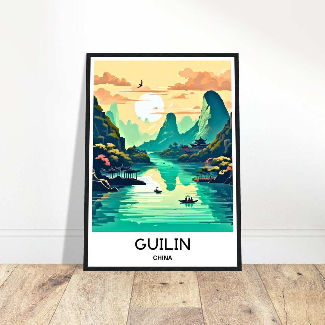 Guilin Travel Poster Guilin Travel Print Guilin China Print Guilin Art ...