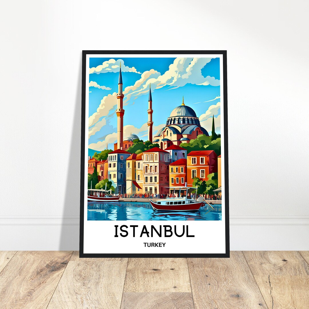 Istanbul Travel Print Istanbul Poster Turkish Art Print Turkey Lover ...