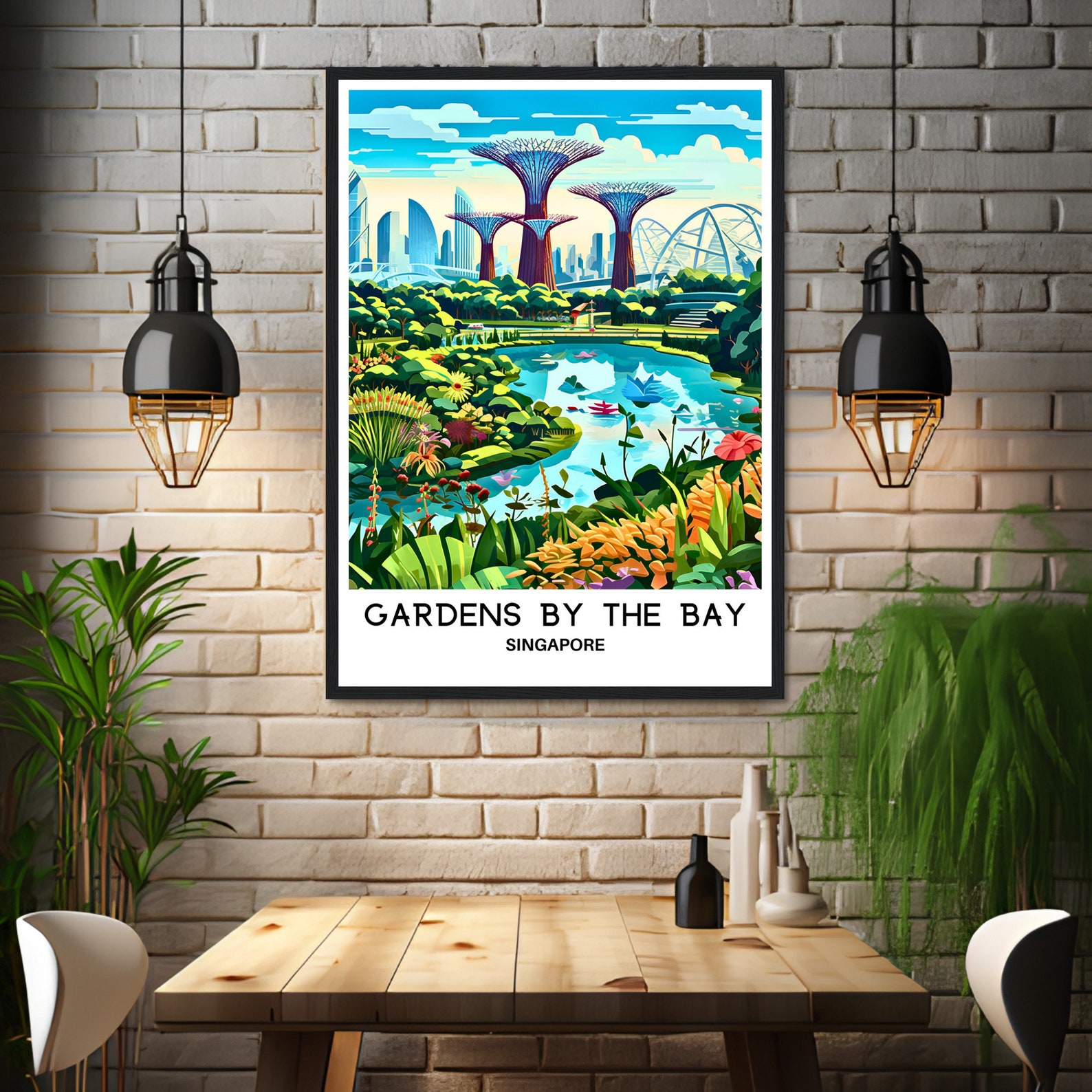 Gardens by the Bay Travel Print Gardens by the Bay Poster Asian Art ...