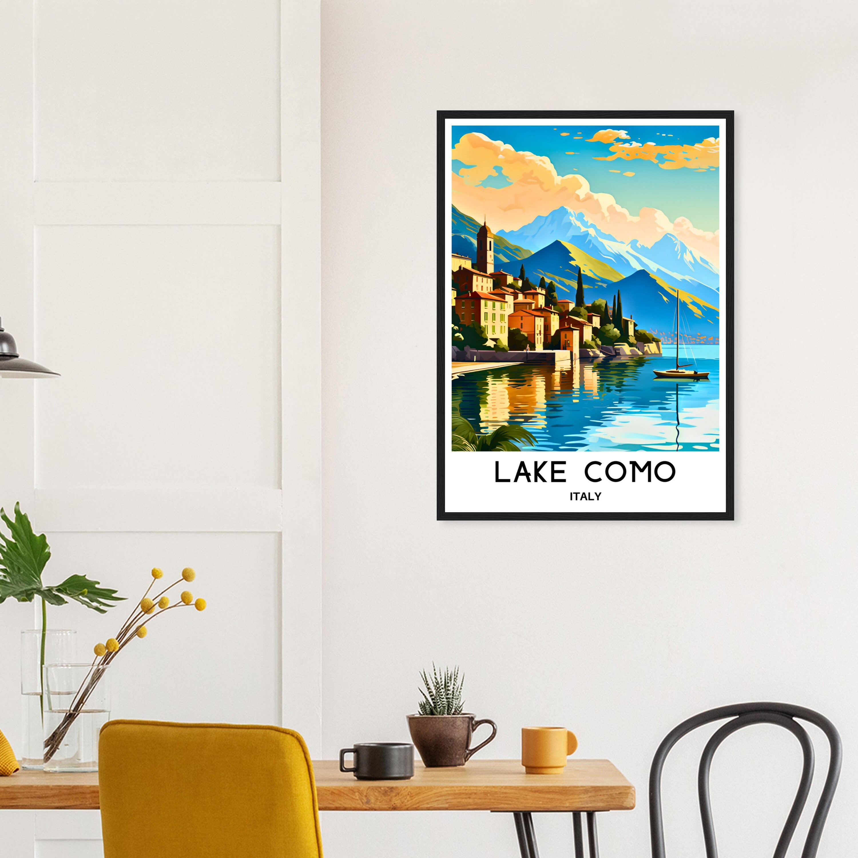 Lake Como Travel Poster Lake Como Travel Print Lake Como Italy Print ...